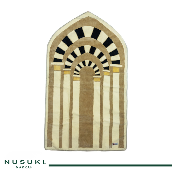 Prophet's Mosque Arches Prayer Mat with matching handbag - Thick Soft ...