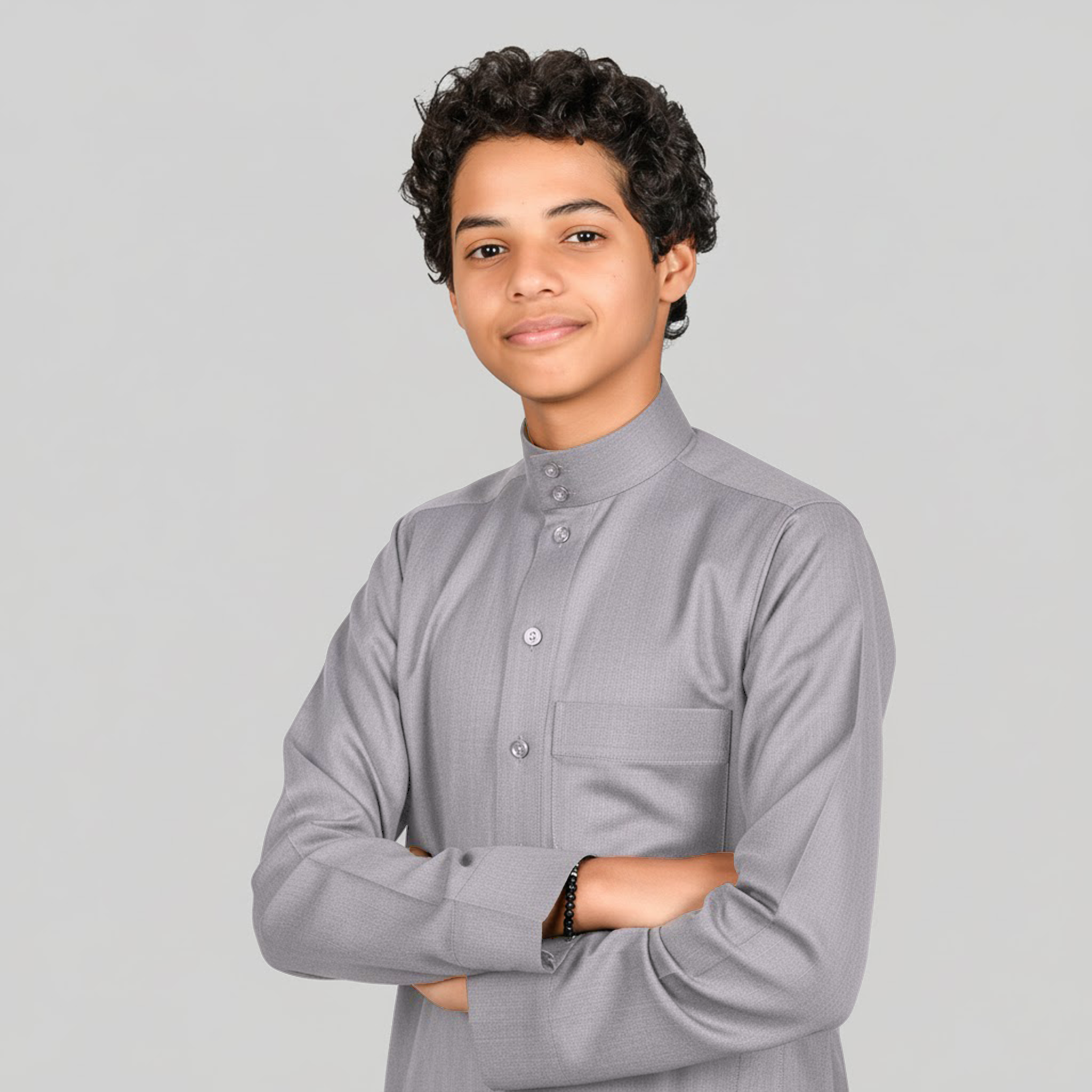 Kids Winter Thobe - Light Grey – Nusuki UK