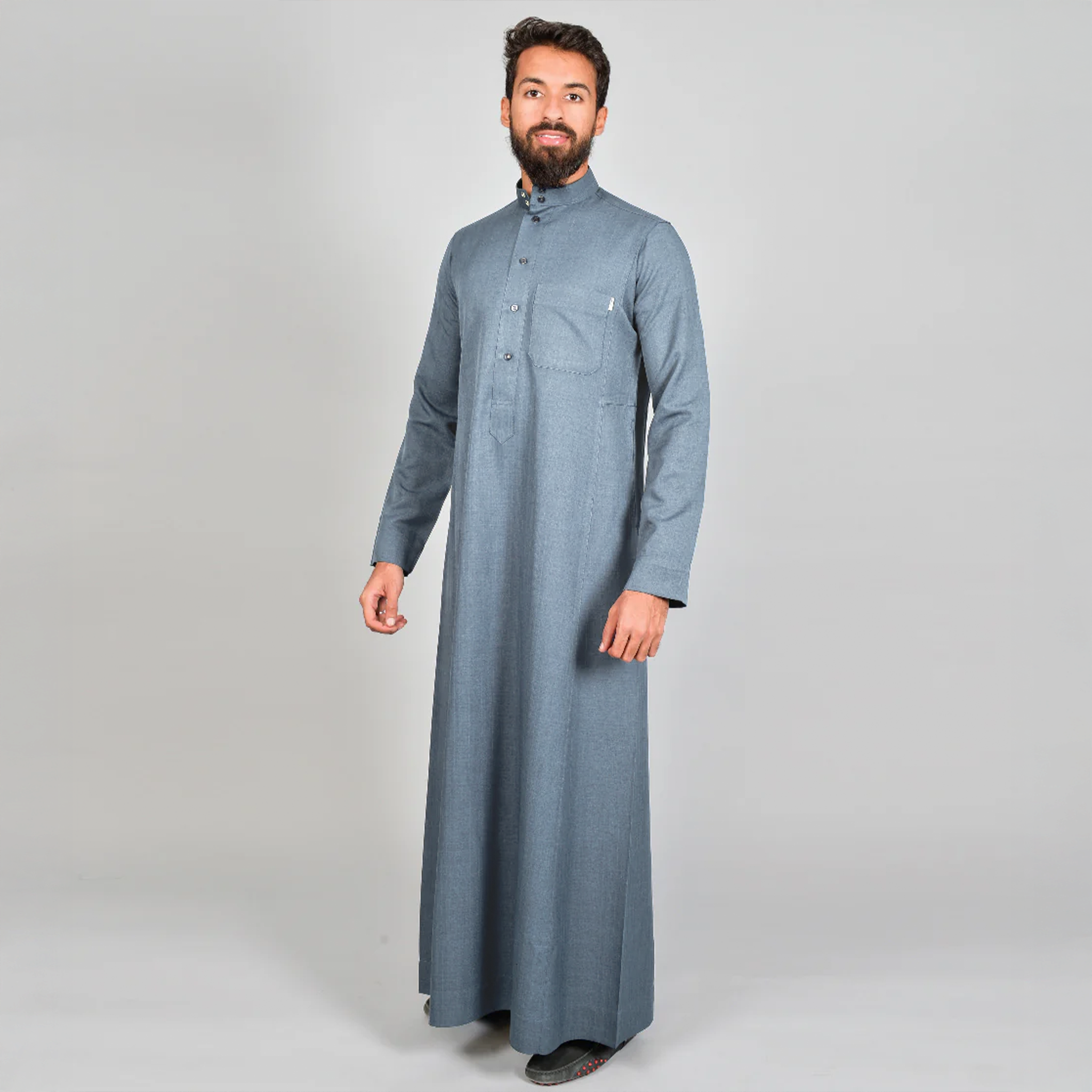 Winter Thobe - Blue-grey - Men's Clothing For Ramadhan , Eid , Events ...